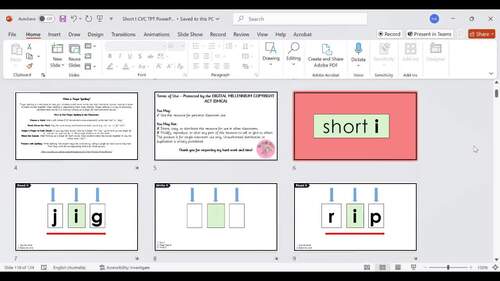 Decodable Short I CVC Words | Phonics Blending Board | Orton-Gillingham