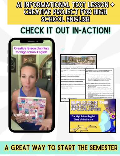 AI in Education: High School English Activity & Project | TPT