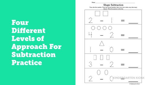 Subtraction Worksheets Kindergarten Differentiated by Kindergarten Kiosk