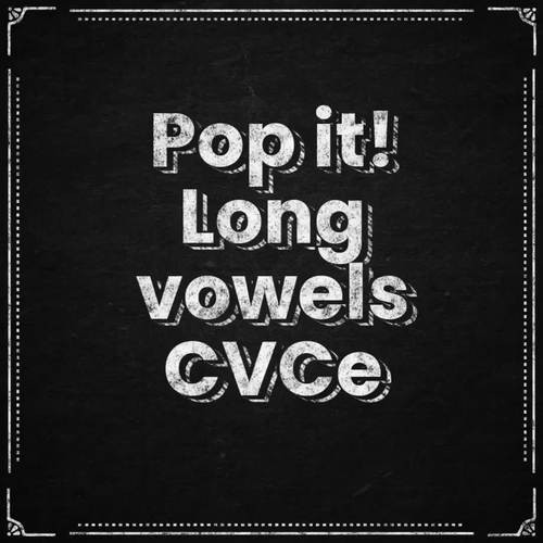 FIDGET POPPER POP IT LONG VOWEL CVCe pattern by Delightful Classroom