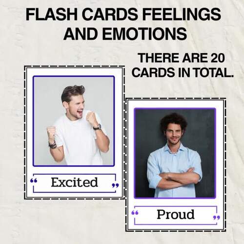 Emotions and Feelings Flashcards for Kids by Phawadi | TPT