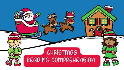 Christmas Reading Comprehension Worksheets PreK Kindergarten First Grade