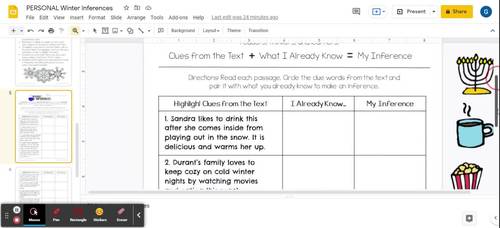 Winter Inferences-Digital and Print by The Tote Bag Teacher | TPT