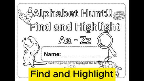 Alphabet Hunt! Alphabet Recognition Activity for All 26 Letters Aa-Zz