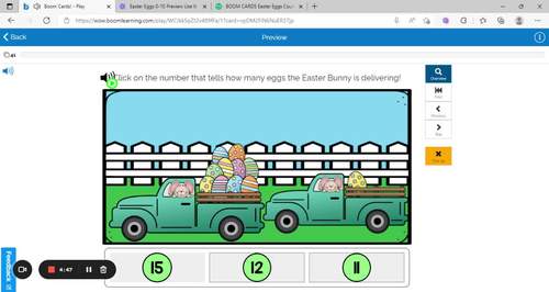 BOOM CARDS Easter Eggs Counting 0-20 | Easter Bunny | Spring | Digital ...