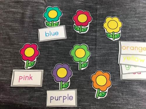 Springtime Color Words Sort by Connect Learn Grow | TPT