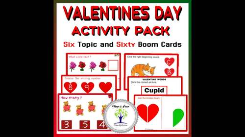 Valentines Day Activity Pack Boom Cards by Disha Digital School | TPT