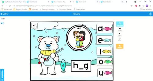 BOOM CARDS WINTER: Read and Spell CVC Words | Distance Learning by Ms ...