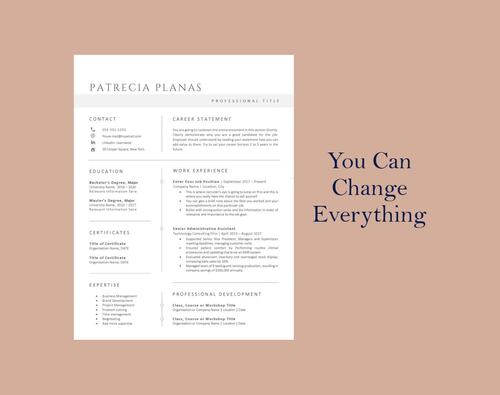 Minimalist resume template Word, Curriculum vita templates ...