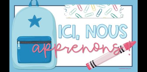 French Daily Slides | September School Theme by Parfaitement Parnell