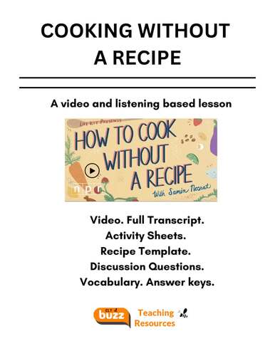 Cooking Without A Recipe. NPR. Food. Recipe. Listening. Vocabulary ...