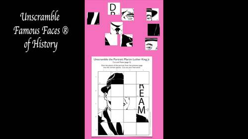 Unscramble the Famous Faces® of Black History Month Coloring Pages [v1]