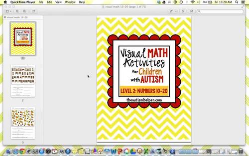 Foundational Visual Math Activities {Numbers 10-20} by The Autism Helper