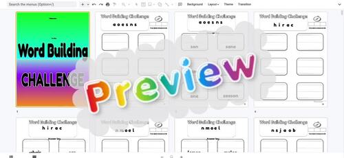 Word Building CHALLENGE-Workbook! by Miss O's Circle | TPT