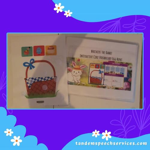 Whiskers the Rabbit Interactive Core Vocabulary Egg Hunt | TPT