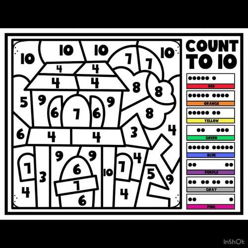 Halloween Color-by-Skill: Subitizing & Number Matching (1–10) | TPT
