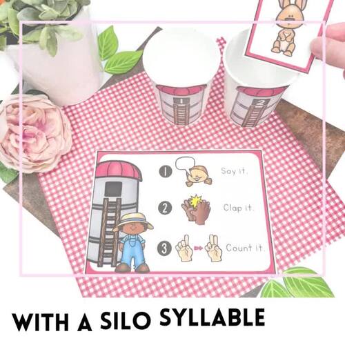 Farm Animals Activities Syllable Sort Farm Syllable Game & Word Wall w ...