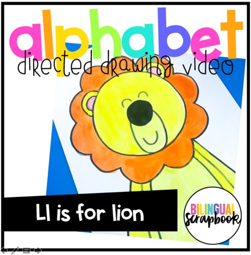 Letter Ll Lion Alphabet Directed Drawing Video | TPT
