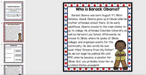Digital Reading Passages & Activities - Biography - Barack Obama by ...