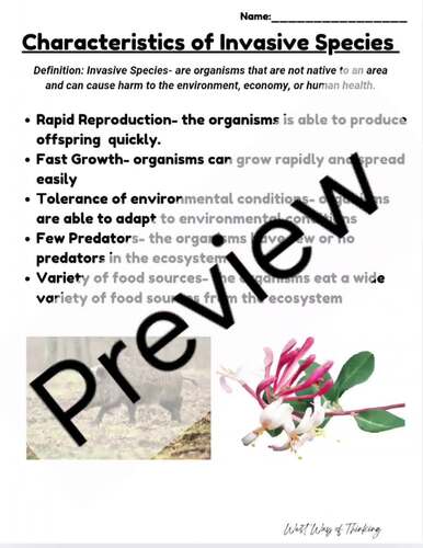 Invasive Species! Complete Unit/4th-12th grade by West Way of Thinking