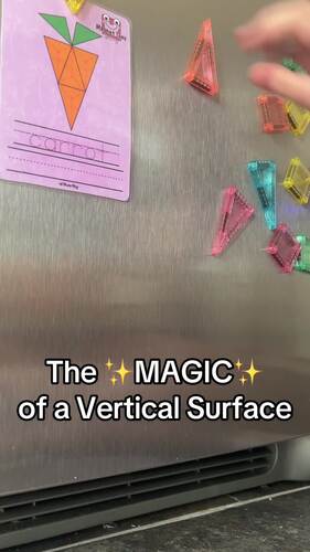 Spring Magnetic Magnet Tile Task Cards: Build, Trace, Write Spring Words