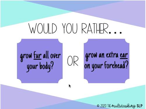 Would You Rather Questions -/R/ | Boom Cards™ & Printable | TPT