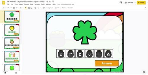 St. Patrick's Day Digital Math Activity | Comparing Numbers for Google ...