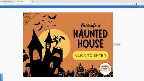 Halloween Speech Therapy - Decorate a Haunted House Boom Cards | TPT