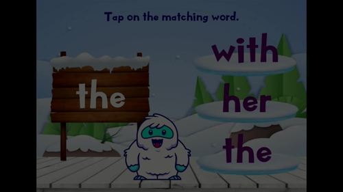 Sight Word Matching - Winter Literacy Boom Cards™ for Preschool and ...