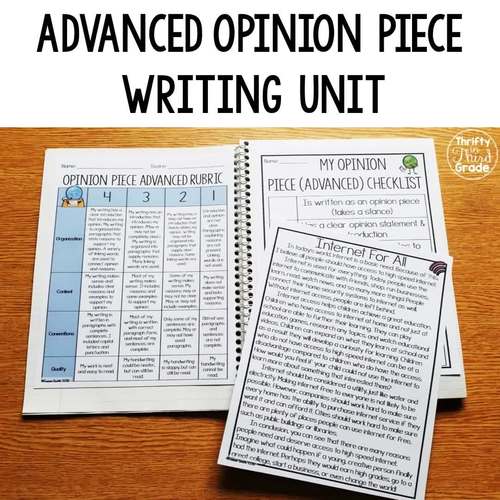 Opinion Writing Unit Part 2 4th Grade Graphic Organizer Anchor Charts ...