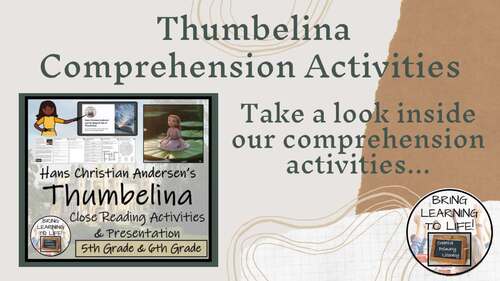 Thumbelina Reading Comprehension Hans Christian Andersen | 5th-6th Grade