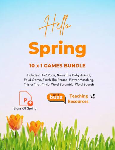 Signs of Spring. 10 in 1 Activities. Vocabulary. Word Challenge. ELA ...