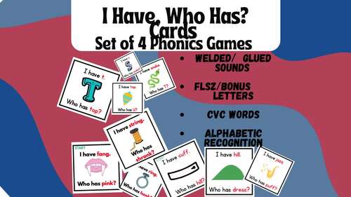 Set of 'I Have, Who Has?' Card Games for Phonics Mastery, Wilson's ...