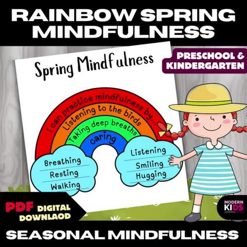 Rainbow Theme - Spring Mindfulness Activities for Preschool & Kindergarten