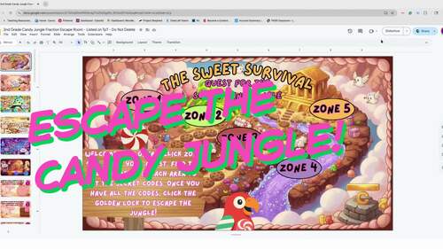 Elementary Fraction Math - Digital Escape Room - Candy Theme | TPT