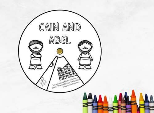 Cain and Abel Bible Story Spinning Wheel Craft - Sunday School & Homeschool