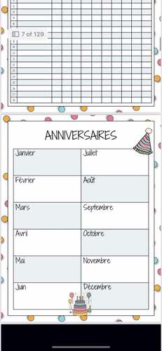 Teacher Planner Polka dots FRENCH 2025-2026 | TPT