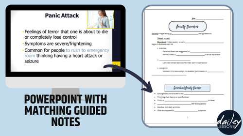 Psychological Disorders - Anxiety Disorders PowerPoint with Guided Notes