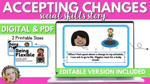 Coping With Change Social Skills Story, Flexible Thinking for Autism ...