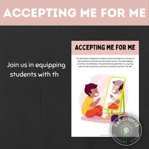 Self Love: Accepting me for me by Behavioral Concepts Store | TPT