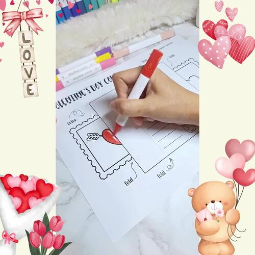 Valentine's Day Craft Cards | Creative Valentines Activities | TPT