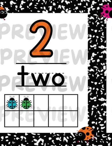 Little Ladybug Ten Frames 1-20 | Ladybug Composition Theme | TPT