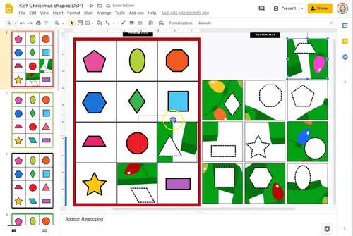 Shape Matching Holidays Digital Secret Picture Tile Puzzles | TpT