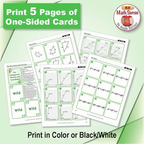 The Pythagorean Theorem and Coordinates: Math Sense Card Games ...