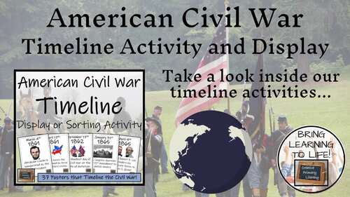 American Civil War Timeline Activity & Classroom Display | TPT