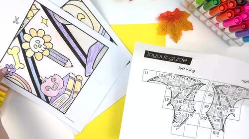 Bat Wings Collaborative Poster, Halloween Art Project, Photo Op Mural