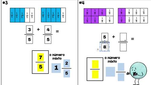 Suma y resta de fracciones con el mismo denominador Fractions in ...