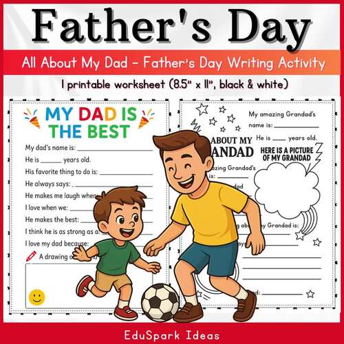 Father's Day Questionaire | All About My Dad | Father's Day Activity