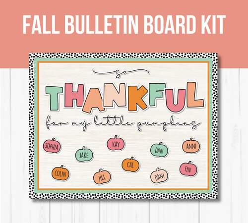 Bulletin Board Kit, Fall Halloween Thanksgiving, EASY Printable ...