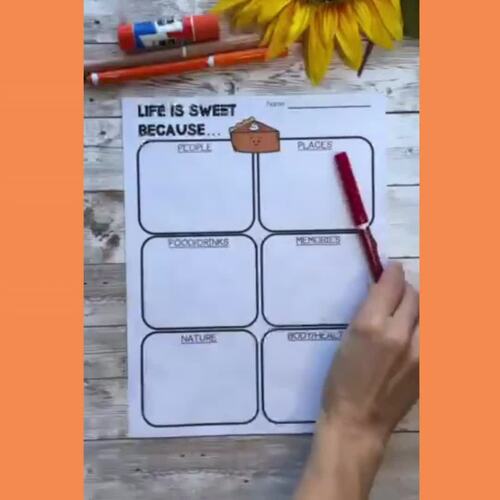 Thanksgiving Thankful Activity - Pie Craftivity by Grace Over Grades